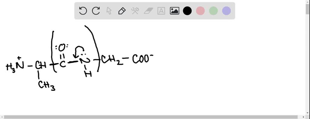 SOLVED: Draw the resonance structure for the peptide bond shown in the image. Modify the ...
