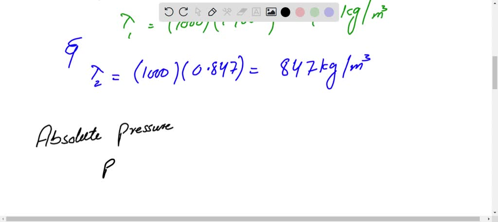 SOLVED: Two different fluids fill container. Since they have different ...