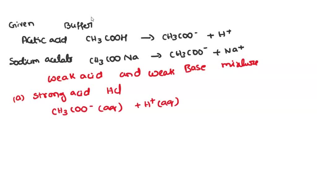 SOLVED: Consider a buffer solution made from acetic acid (CH3CO2H) and sodium acetate (NaCH3CO2 ...