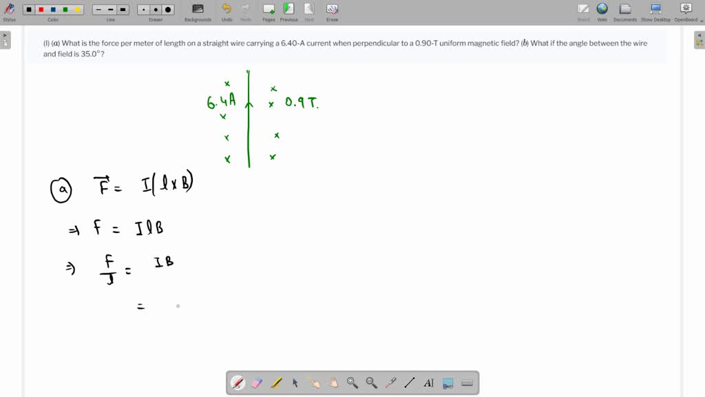 SOLVED I a What Is The Force Per Meter Of Length On A Straight solved-i-a-what-is-the-force-per-meter-of-length-on-a-straight