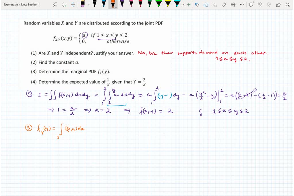 Suppose X And Y Are Continuous Random Variables With Joint Pdf FX Y EXy