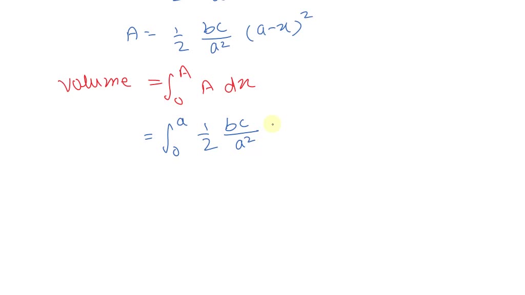 SOLVED: Find the volume of the wedge in the figure by integrating the ...