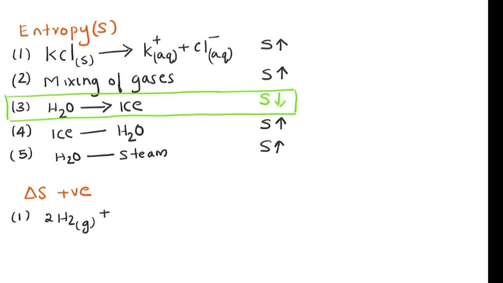 SOLVED: 4. Which one of the following processes produces a decrease in ...