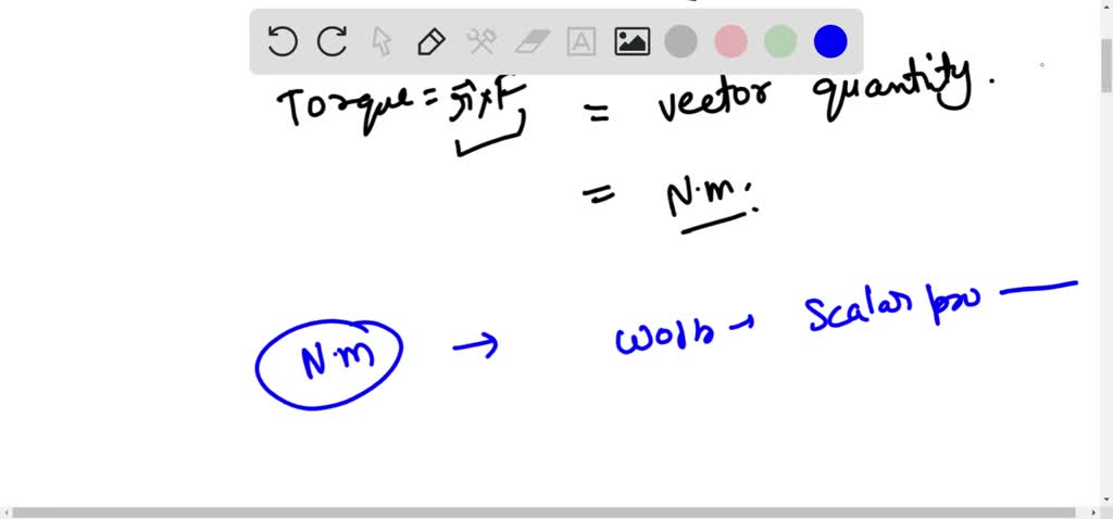 SOLVED: (a) What is the difference between torque and work done? Write ...