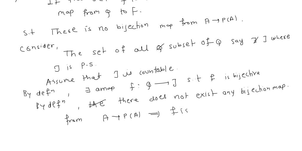 SOLVED: Text: Know the statement that the set of all finite subsets of ...