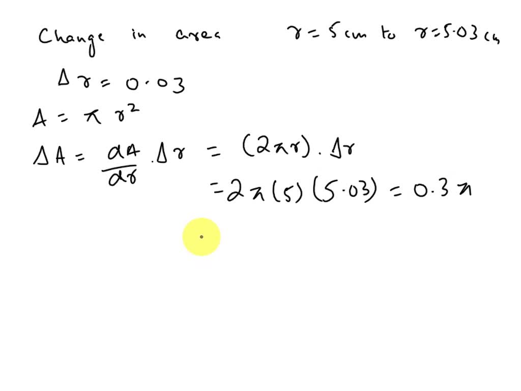 solved-use-differentials-to-approximate-the-change-in-area-of-a-circle