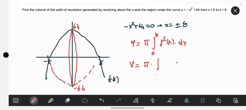 SOLVED: Find the volume of the solid of revolution generated by ...