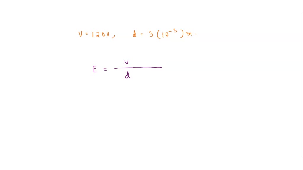 SOLVED: The potential difference between two large parallel metal ...