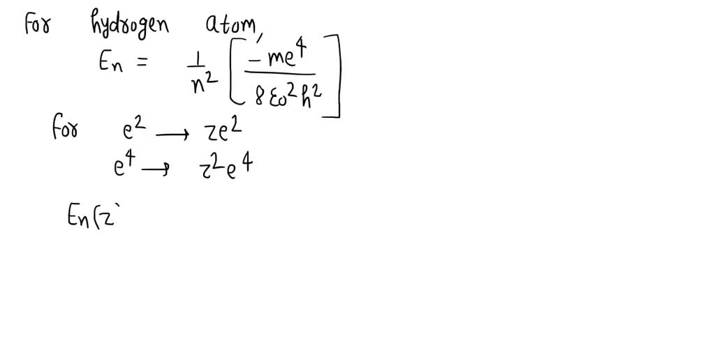 SOLVED: Problem 4: A hydrogenic atom consists of a single electron ...