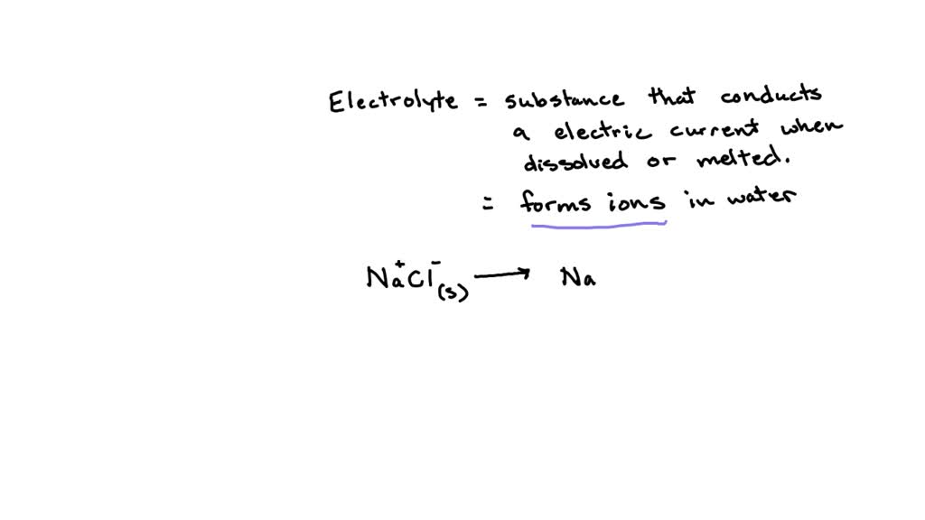 SOLVED: Which is a strong electrolyte - NaCl or sugar (sucrose) - and why?