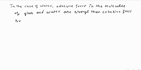 The shape of water meniscus is concave whereas the shape of...