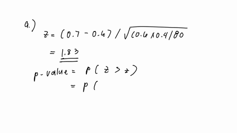 Calculate the test statistic and p-value for each sample....