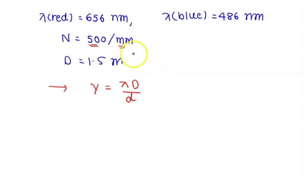 SOLVED: The two most prominent wavelengths in the light emitted by a ...