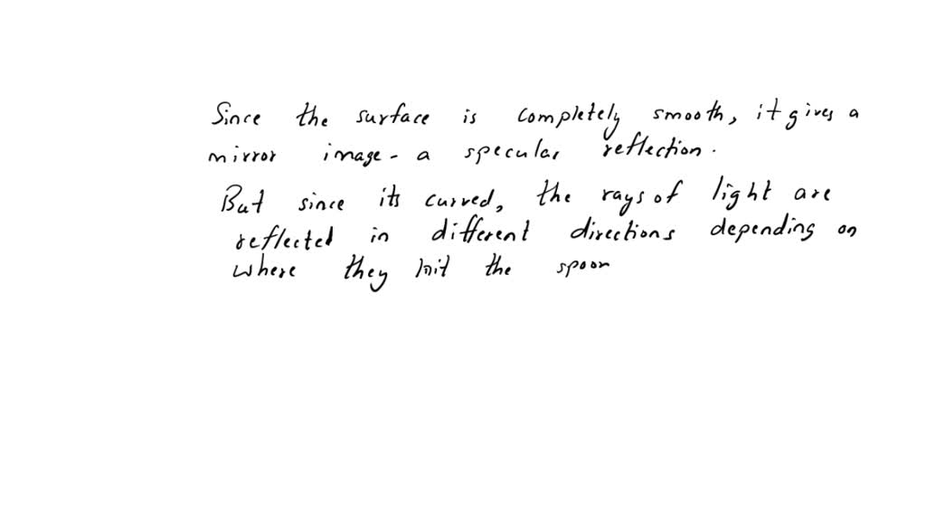 SOLVED: WHY DOES REFLECTION ON THE CONCAVE AND CONVEX SIDES OF A SPOON ...