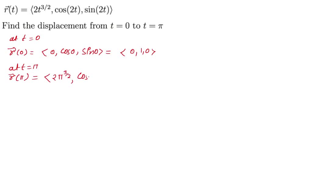 SOLVED: 3 Let r(t) = (2t3/2,cos(2t) , sin(2t)) . Find the equation of the tangent line at t = 0 ...