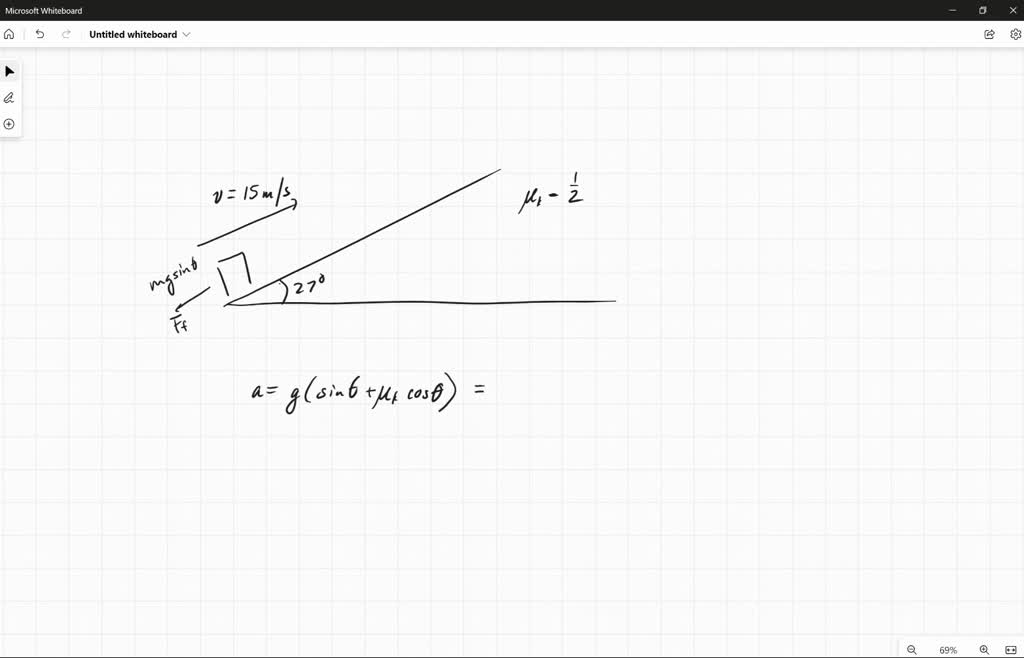 SOLVED: A 8.00-kg block is sent up a ramp inclined at an angle 𝜃=27.0∘ from the horizontal. It ...