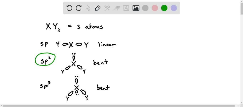 SOLVED: A triatomic molecule cannot be linear if the hybridization of ...