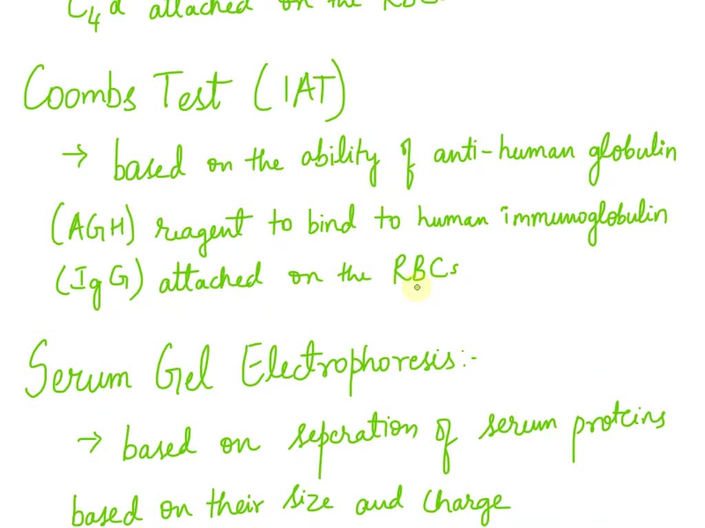 SOLVED: Principle of Direct Antiglobulin Test (DAT) Principle of Coombs ...