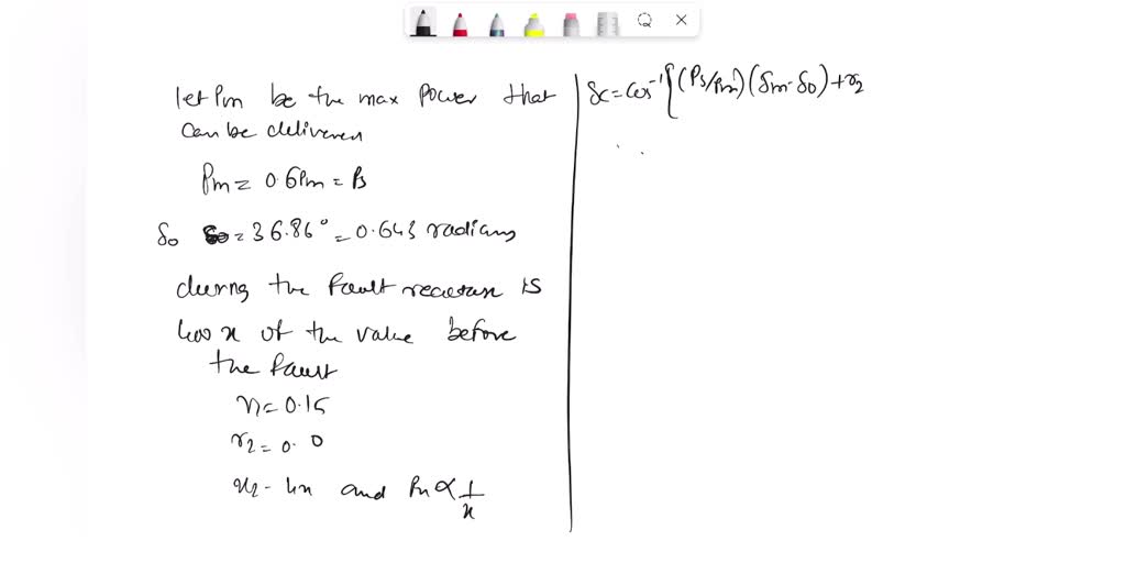 SOLVED: b Explain the transient stability phenomena using equal area ... SOLVED: b Explain the transient stability phenomena using equal area ...