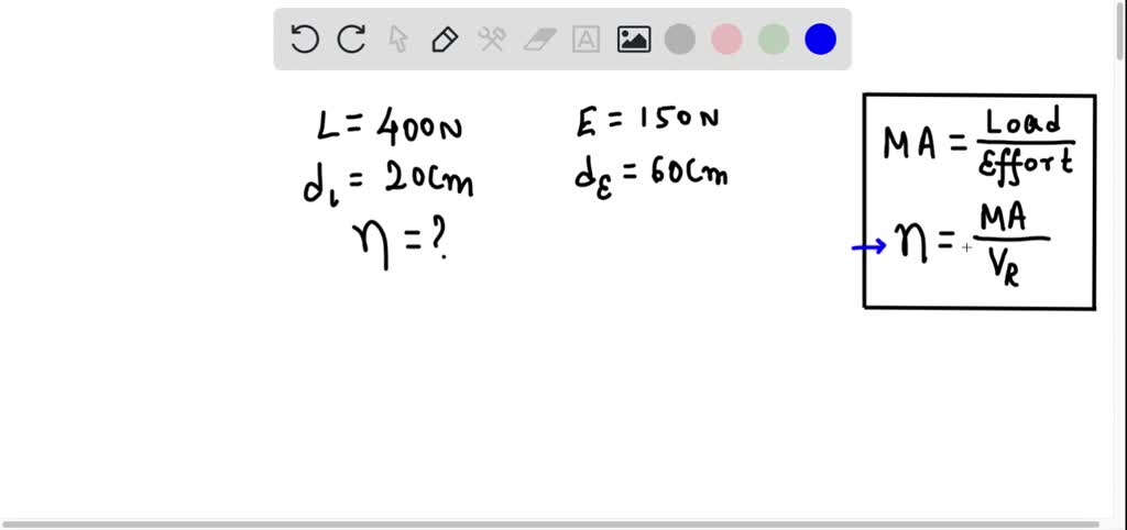 SOLVED: A load of 400 N is lifted by a first class liver in which the ...