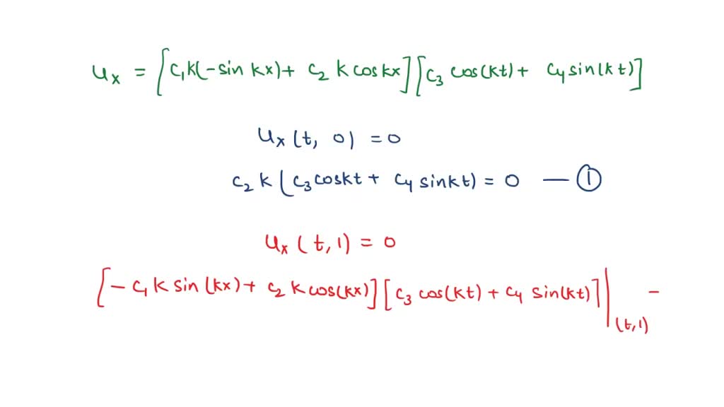 Solved Write Down The Solution To The Initial Boundary Value Problem For The Wave Equation In