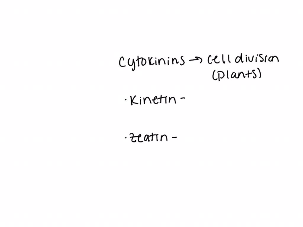 SOLVED: Two cytokinins are kinetin and Zeatin. What is the difference ...