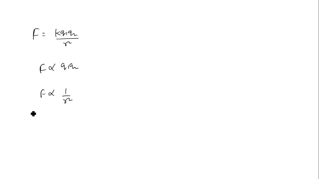 SOLVED: Coulomb's Law of electrostatic force states that the force ...