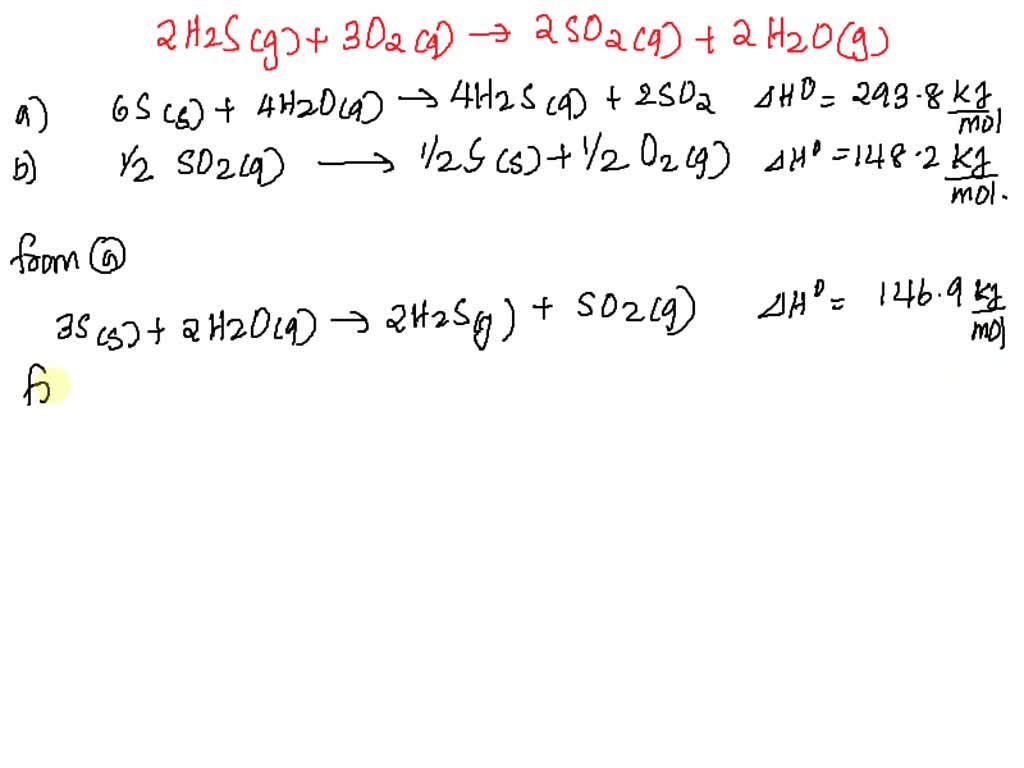 SOLVED: Curing volcanic eruptions, hydrogen sulfide gas is given off ...