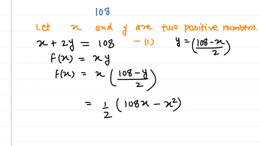 SOLVED: Find two positive numbers that satisfy the given requirements ... SOLVED: Find two positive numbers that satisfy the given requirements ...