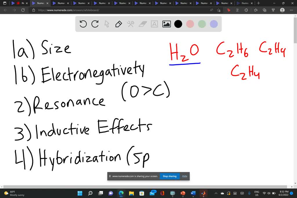 SOLVED: Homework 1 [L] Rank ethane, ethene and ethyne in order of ...