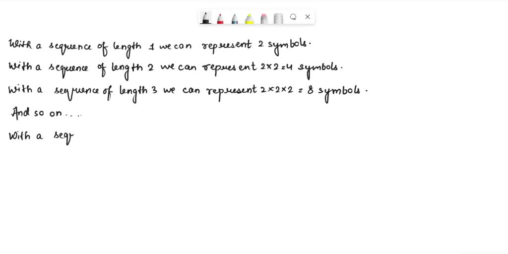 In Morse code, symbols are represented by variable-length sequences of ...