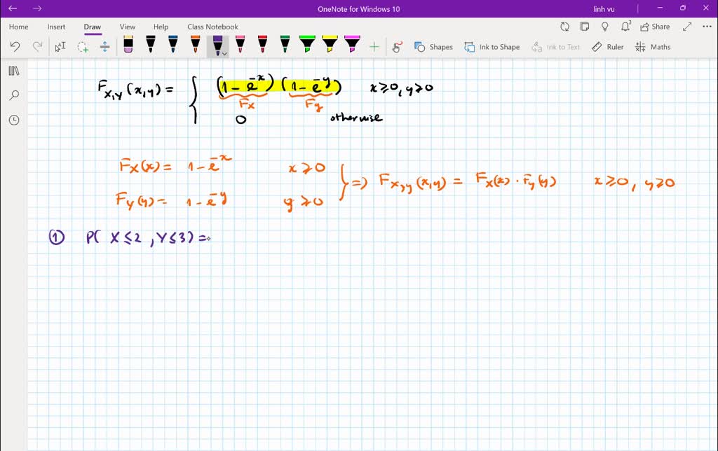 SOLVED:Marginal PMF/PDF from Joint PMF/PDF 1. points) Random variable X ...