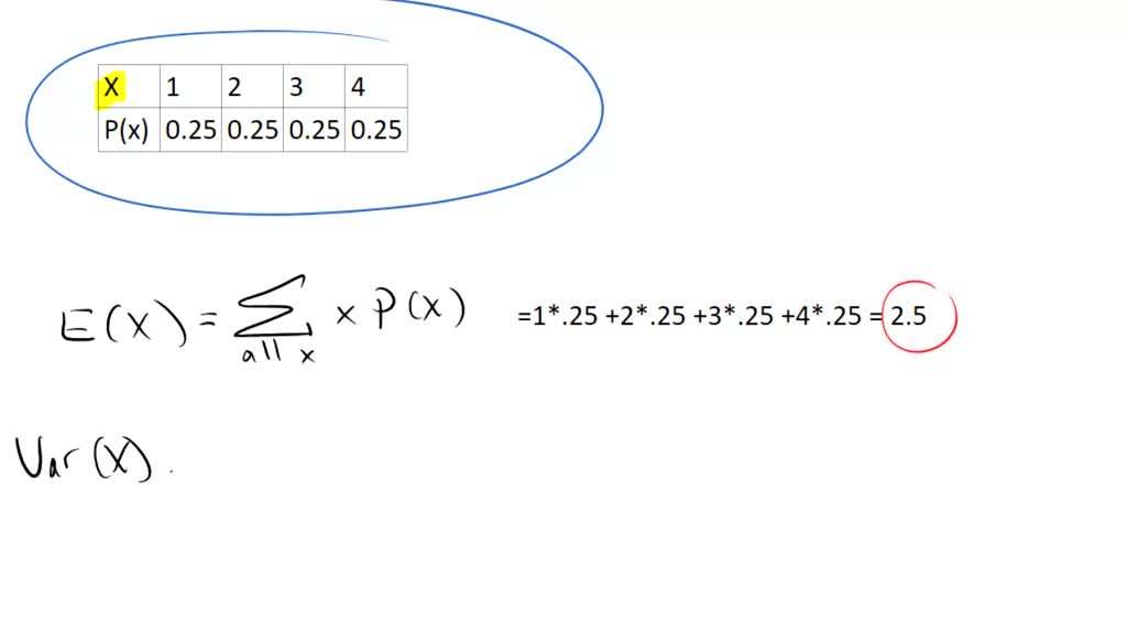SOLVED: Problem-3 (2) Suppose that X is equally likely to take on any ...
