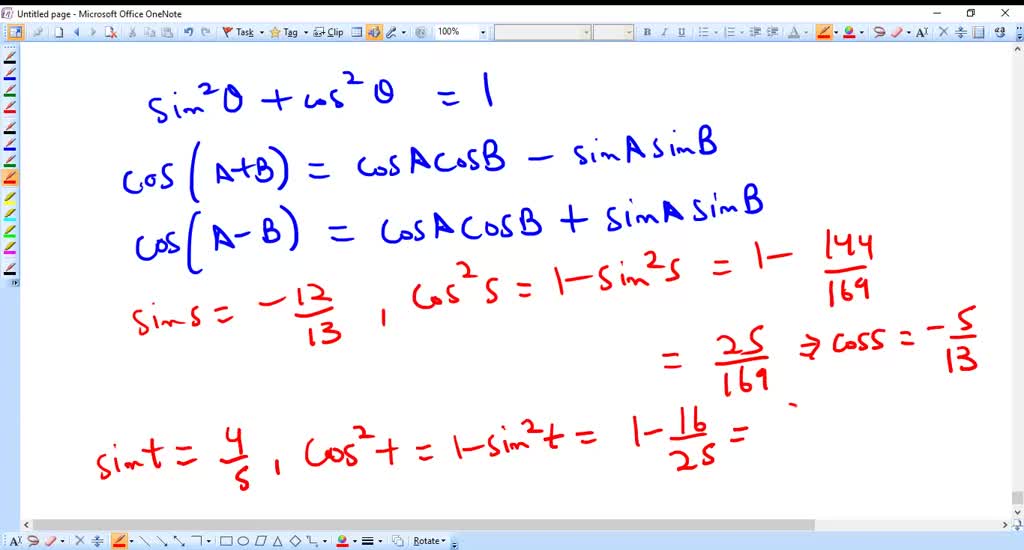 SOLVED:Use the cosine of a sum and cosine of a difference identities t0 ...