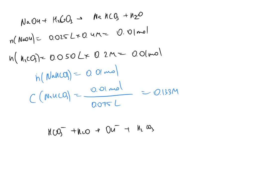 SOLVED: What is the pH of the solution consisting of a mixture of 50 mL ...