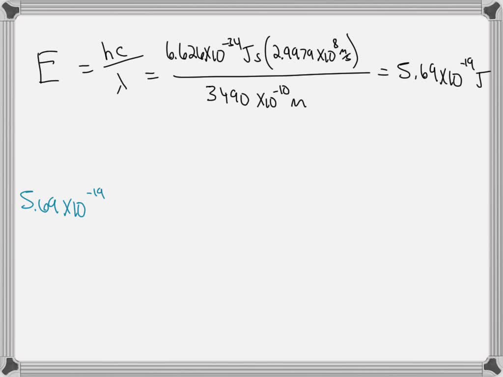 SOLVED: Ultraviolet light of wavelength 3490 Å falls on a potassium ...