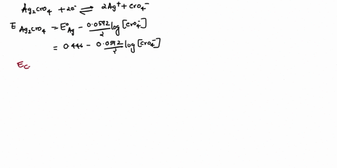 the cell sce ag2cro4 satd cro42 x m ag is used for the determination of ...