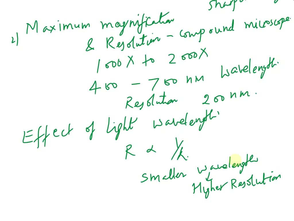 SOLVED: What is the difference between magnification and resolution? What is the maximum ...