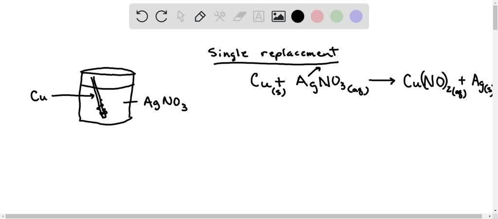 SOLVED: in a reaction of copper and silver nitrate, a new substance ...