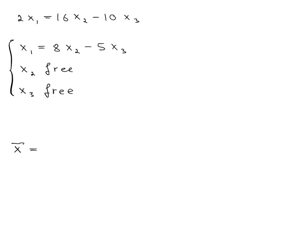 SOLVED: Find the general solution of the homogeneous system below: Give ...