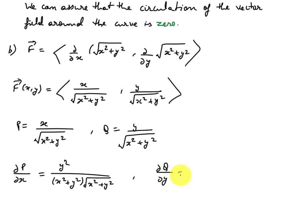 For the following vector field, compute (a) the circulation on and (b) the outward flux across ...