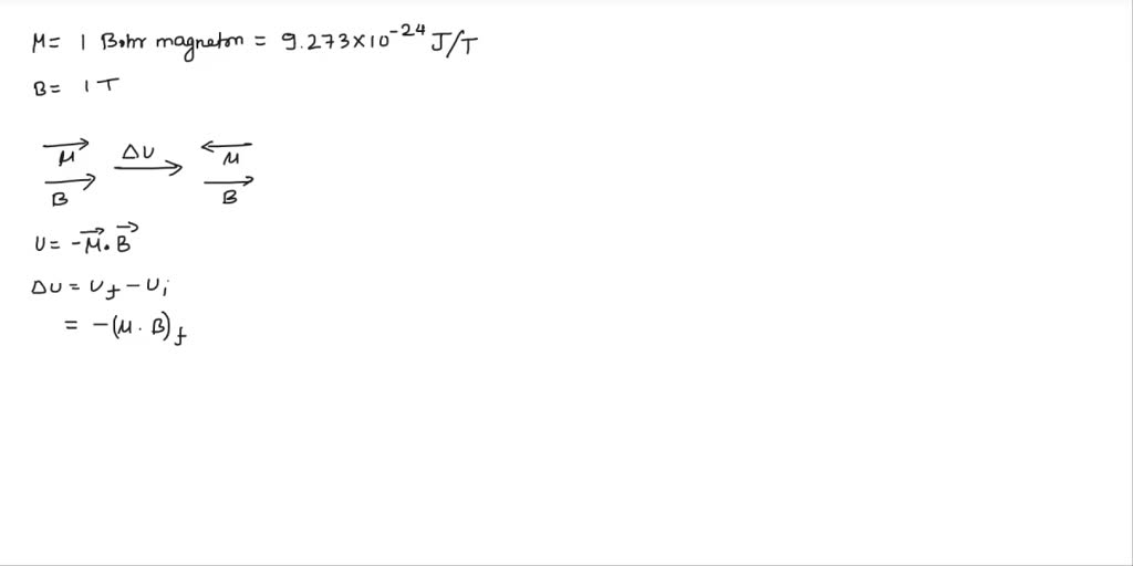 SOLVED: A magnetic dipole mu is perpendicular to an applied magnetic ...
