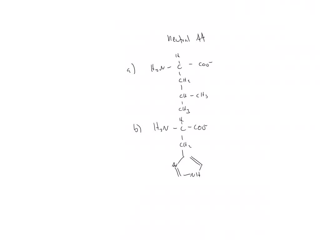 SOLVED: 2. Draw the structures of the amino acids shown below at PH ...