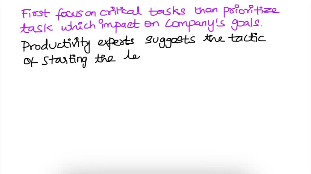 You are very busy today with multiple tasks, and many people are ...