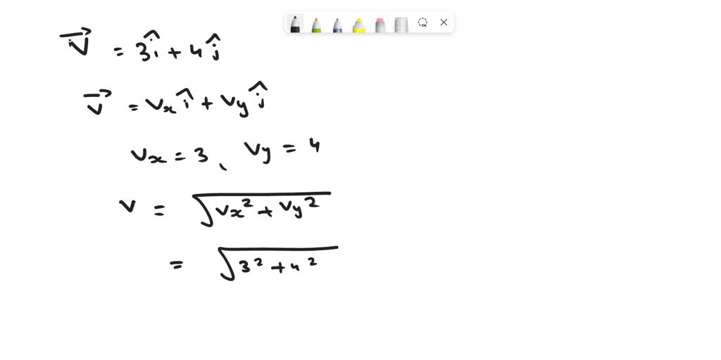 A body of mass 1 kg is moving with velocity (3i+4j). The kinetic energy ...