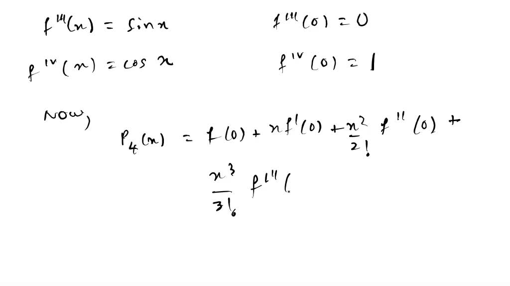 SOLVED: point) Find the Taylor polynomial of degree 4 for cos(x) , for ...