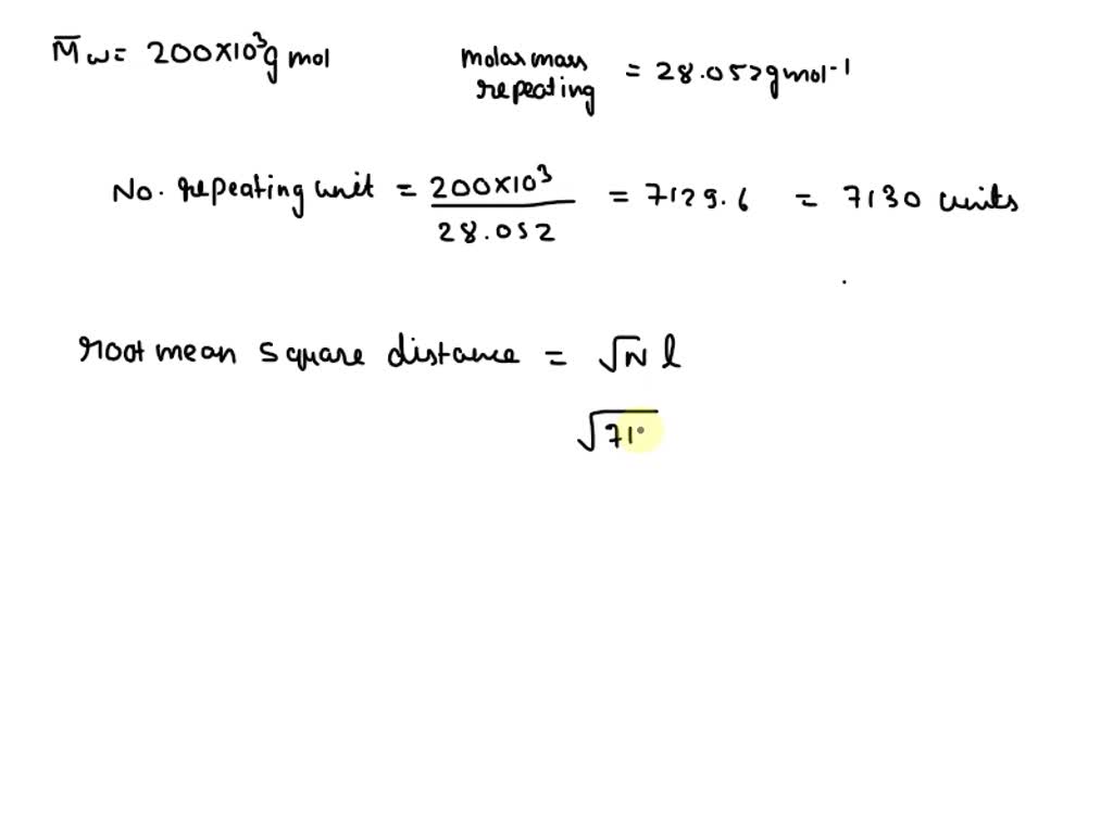 SOLVED: Determine the root-mean-square end-to-end distance and the ...