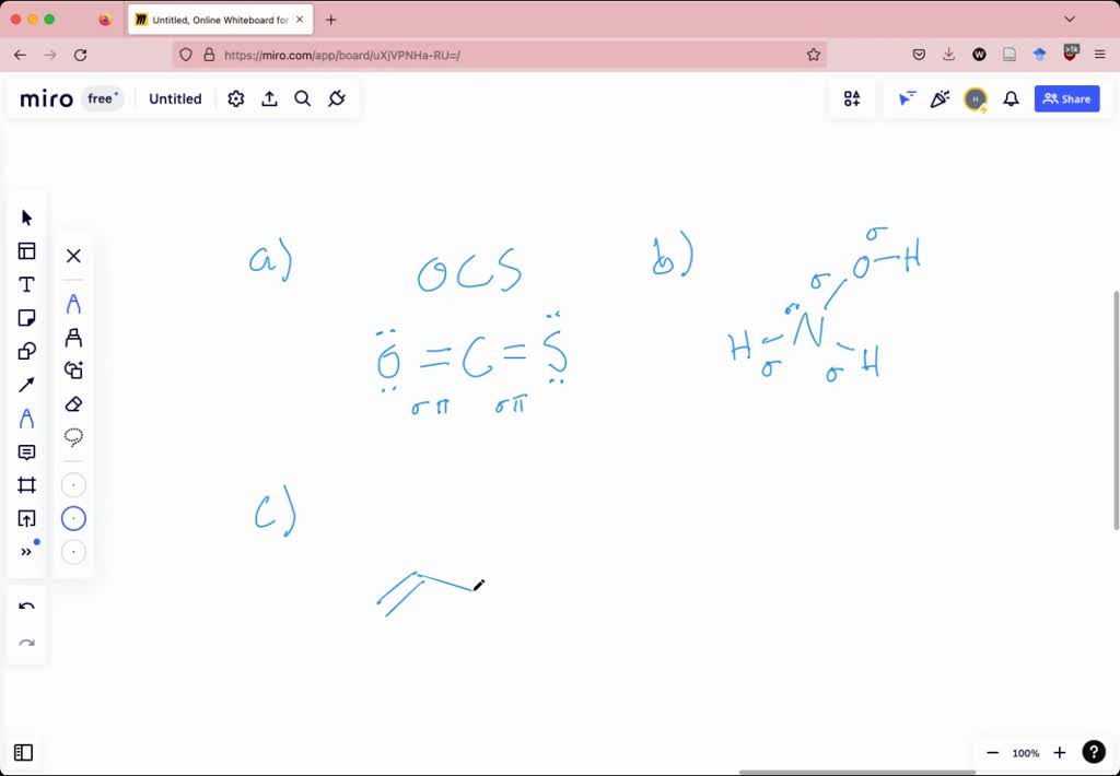 SOLVED: Write the Lewis structure and designate which are sigma and pi ...