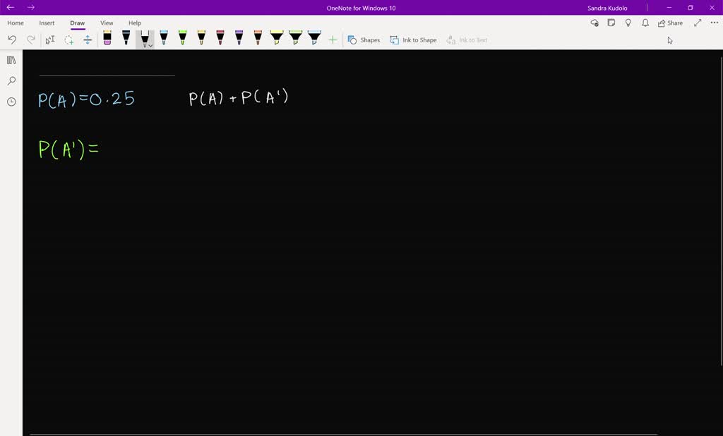 SOLVED: Given an event A from a sample space S with a certain probability measure P, such that P ...