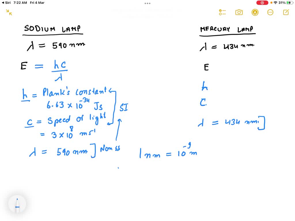 The Bright Yellow Light Emitted By A Sodium Vapor Lamp Consists ...